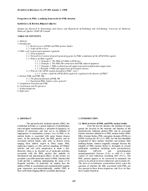 Pdf Perspectives In Pml A Unifying Framework For Pml Function