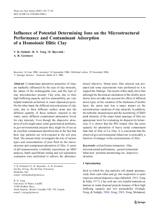 (PDF) Influence of Potential Determining Ions on the Microstructural ...