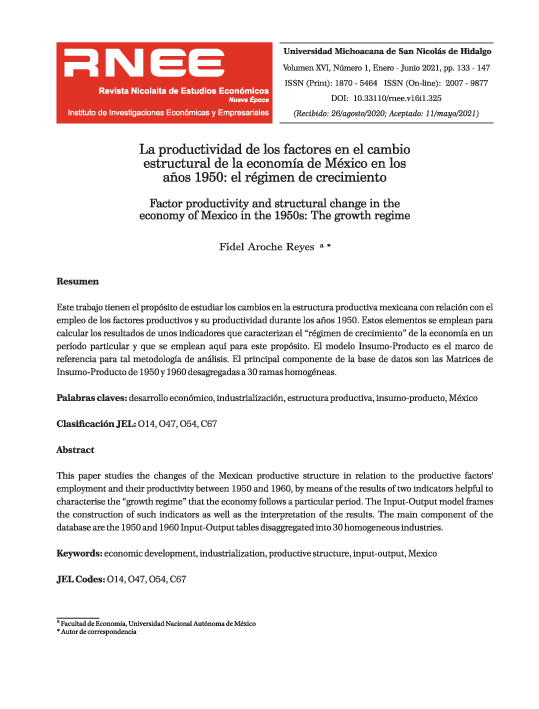 (PDF) La productividad de los factores en el cambio estructural de la ...