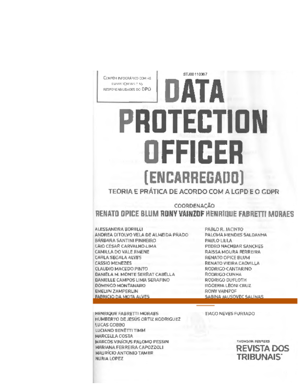 (PDF) Data Protection Officer (encarregado): teoria e prática de acordo ...