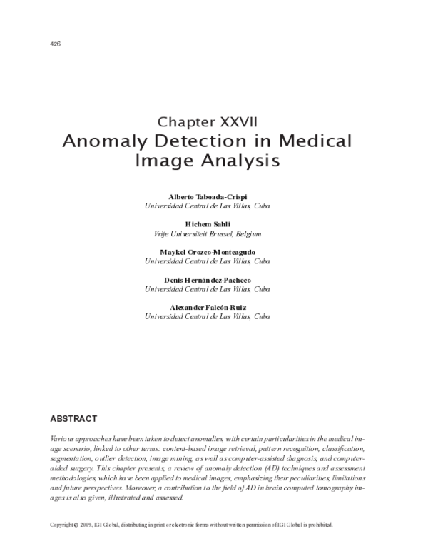 (PDF) Anomaly Detection in Medical Image Analysis (PDF) Anomaly Detection in Medical Image Analysis