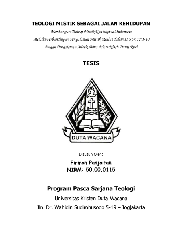 (PDF) Contoh Tesis S
