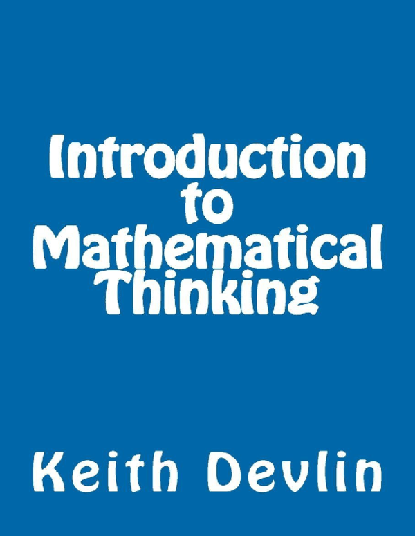 (PDF) Introduction to Mathematical Thinking