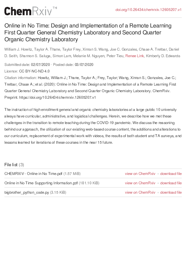 (PDF) Online in No Time: Design and Implementation of a Remote Learning ...