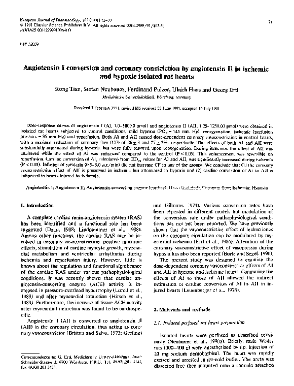 (PDF) Angiotensin I conversion and coronary constriction by angiotensin ...
