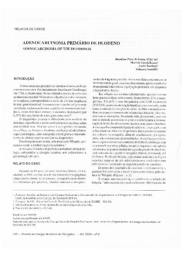 (PDF) Adenocarcinoma primário de duodeno