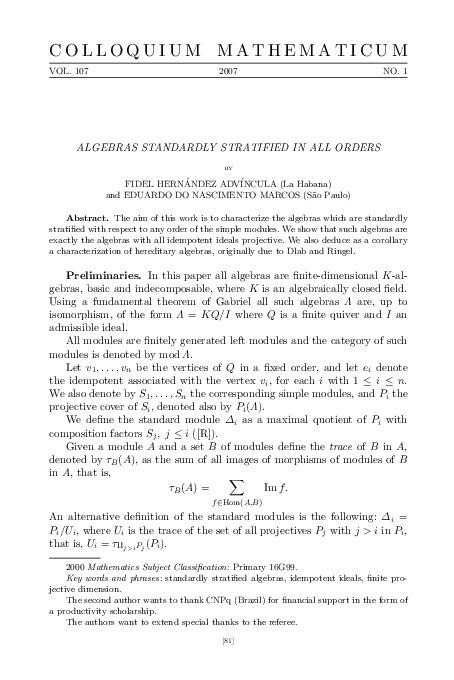 (PDF) Algebras standardly stratified in all orders