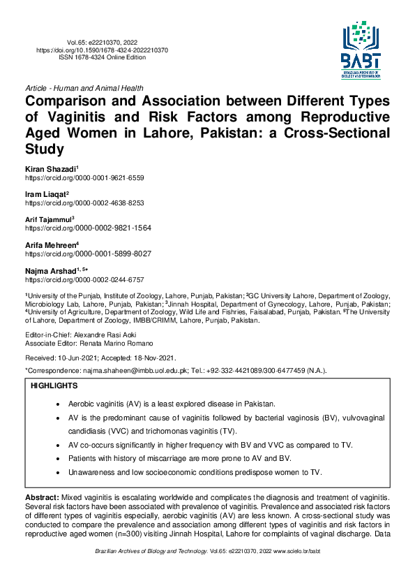 (PDF) Comparison and Association between Different Types of Vaginitis ...