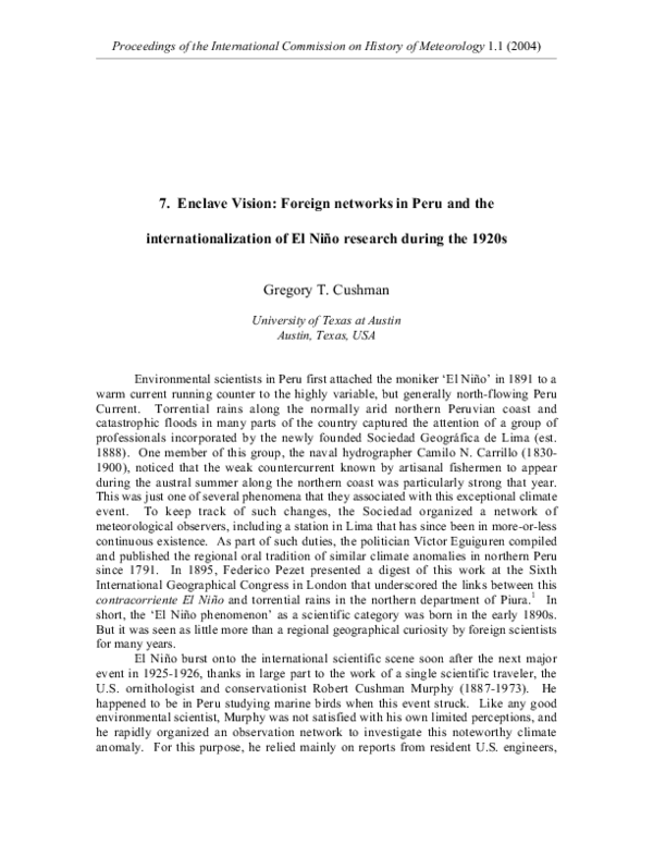 (PDF) Enclave Vision: Foreign Networks in Peru and the ...