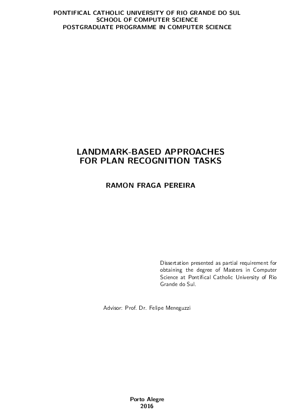 Landmark-based approaches for plan recognition tasks