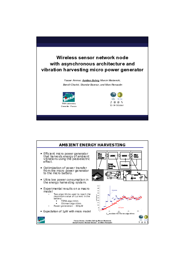 (PDF) Wireless sensor network node with asynchronous architecture and vibration harvesting micro ...
