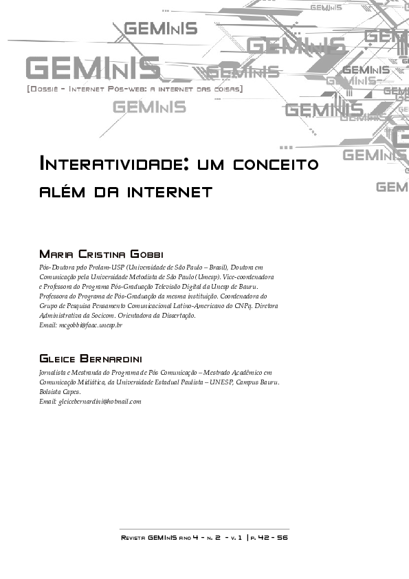 (PDF) Interatividade: um conceito além da internet