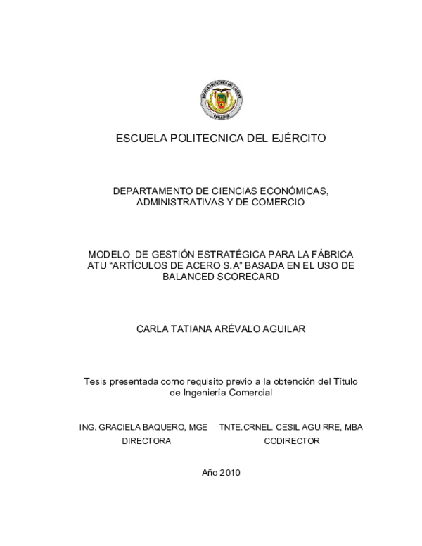 (PDF) Modelo de gestión estratégica para la fábrica ATU ARTÍCULOS DE ...