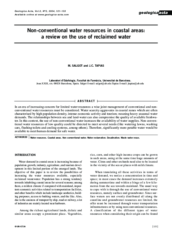 (PDF) Non-conventional water resources in coastal areas: a review on ...