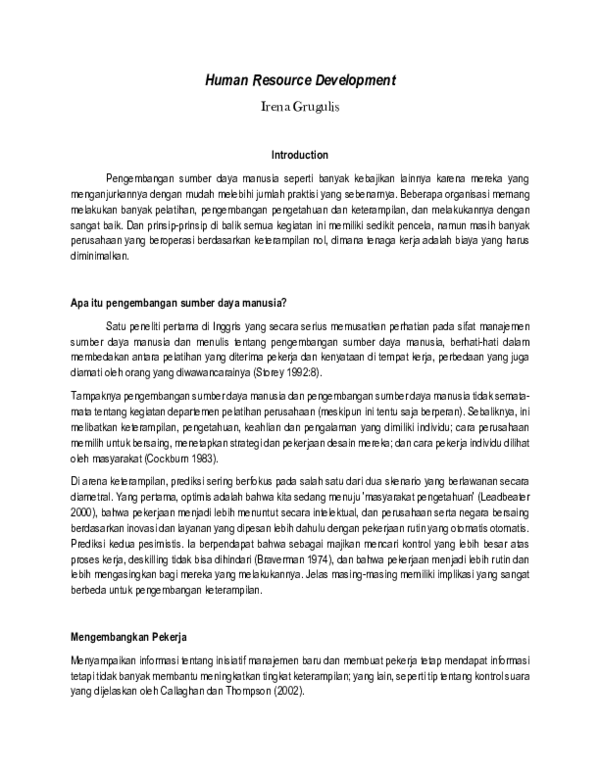 (PDF) Human Resource Development