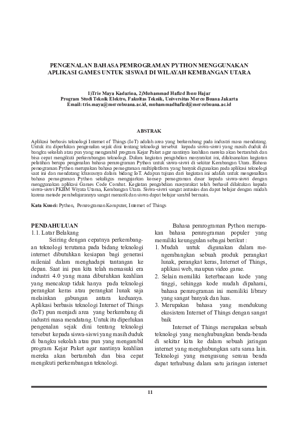 (PDF) Pengenalan Bahasa Pemrograman Python Menggunakan Aplikasi Games ...