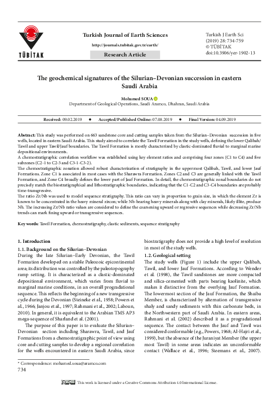 (PDF) The geochemical signatures of the Silurian–Devonian succession in ...