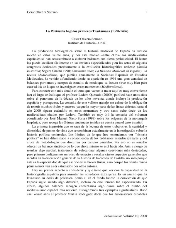 (PDF) La Península bajo los primeros Trastámara (1350-1406)