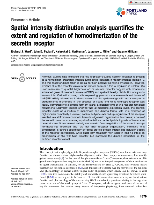 (PDF) Spatial Intensity Distribution Analysis Quantifies the Extent and ...