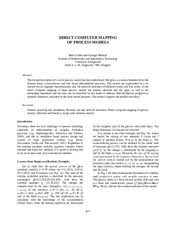 (PDF) Direct Computer Mapping of Process Models | Gyöngyi Bánkuti - Academia.edu