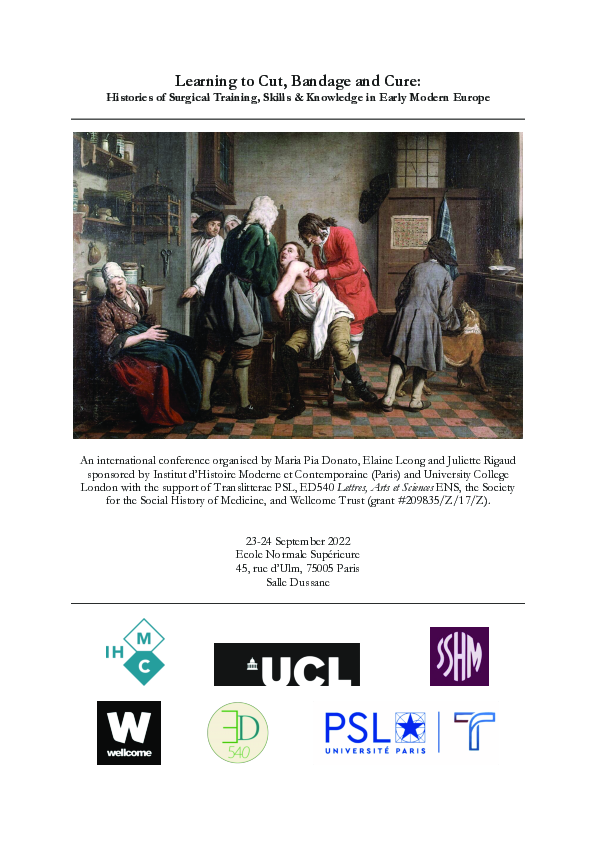 (PDF) Learning to Cut, Bandage and Cure: Histories of Surgical Training ...