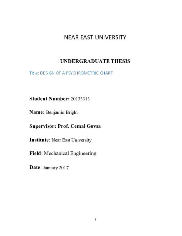 (PDF) Design of a Psychrometric Chart