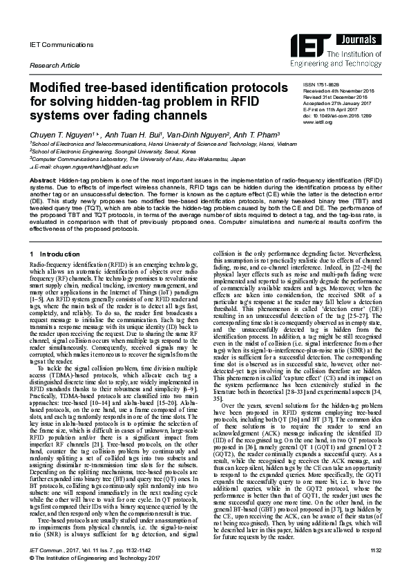 (PDF) Modified Tree-based Identification Protocols for Solving Hidden-Tag Problem in RFID ...