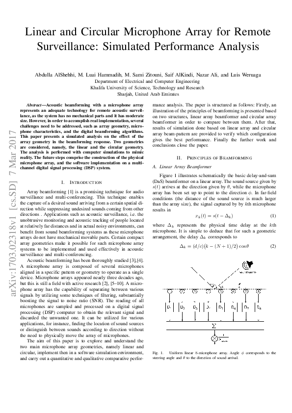 (PDF) Linear and Circular Microphone Array for Remote Surveillance ...