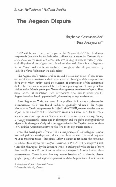(PDF) The Aegean Dispute