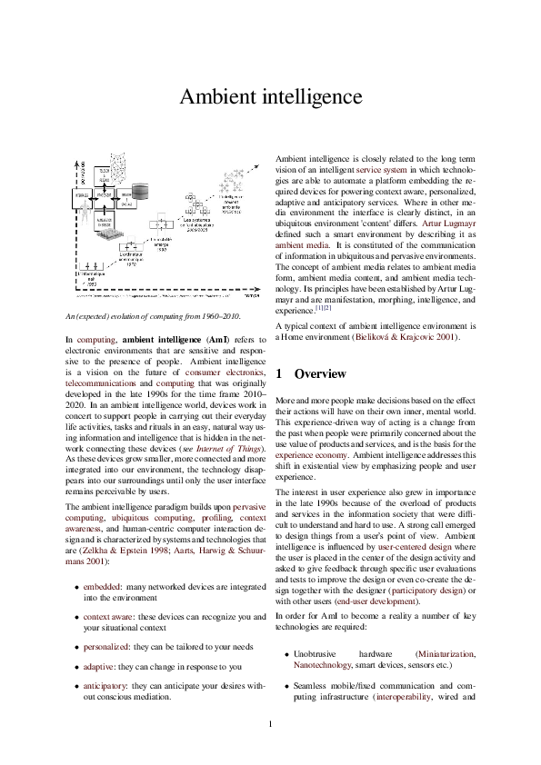 (PDF) Ambient Intelligence