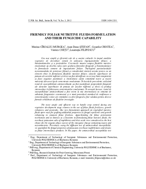 (PDF) Friendly Foliar Nutritive Fluids Formulation and Their Fungicide ...