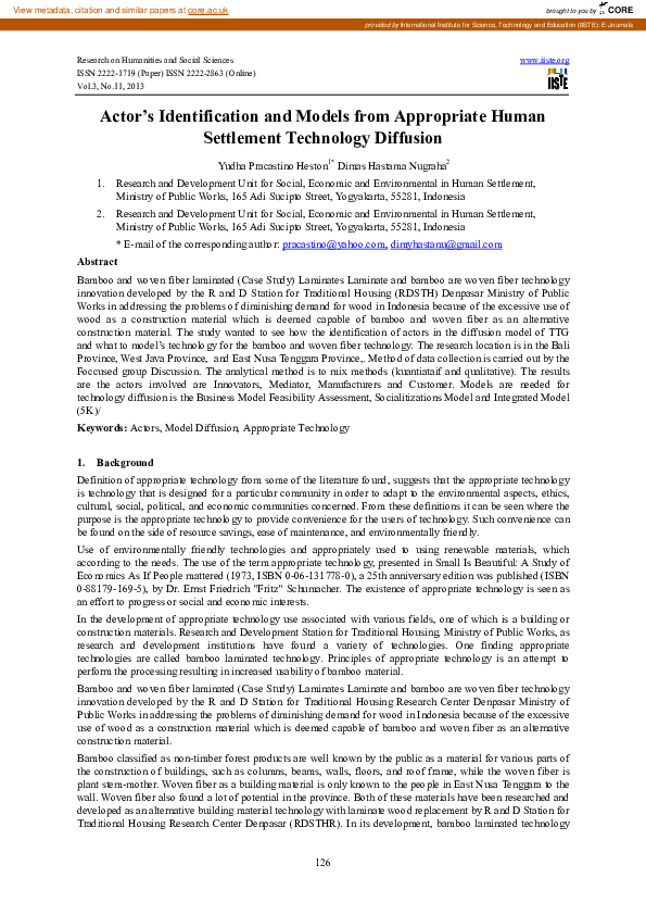 (PDF) Actor's Identification and Models from Appropriate Human ...