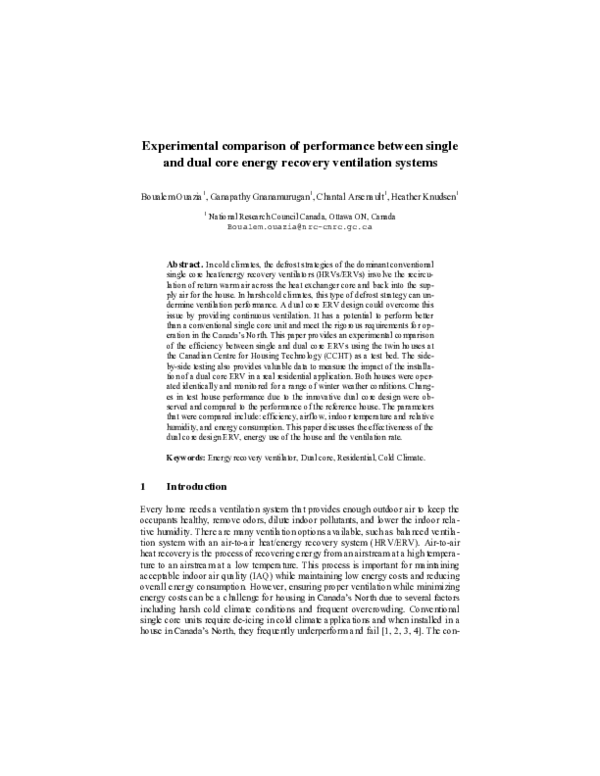 (PDF) Experimental Comparison of Performance Between Single and Dual ...