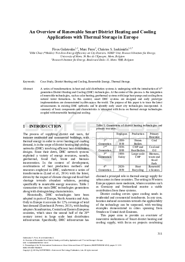 (PDF) An Overview of Renewable Smart District Heating and Cooling Applications with Thermal ...