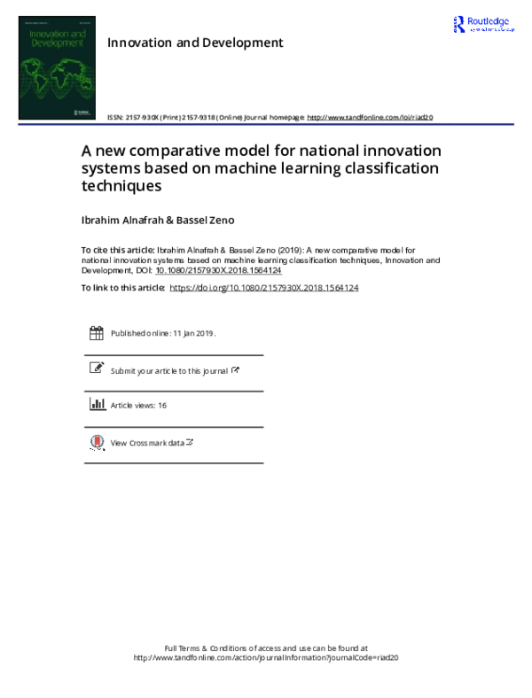 (PDF) A new comparative model for national innovation systems based on ...