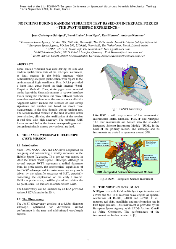 (PDF) Notching During Random Vibration Test Based on Interface Forces ...