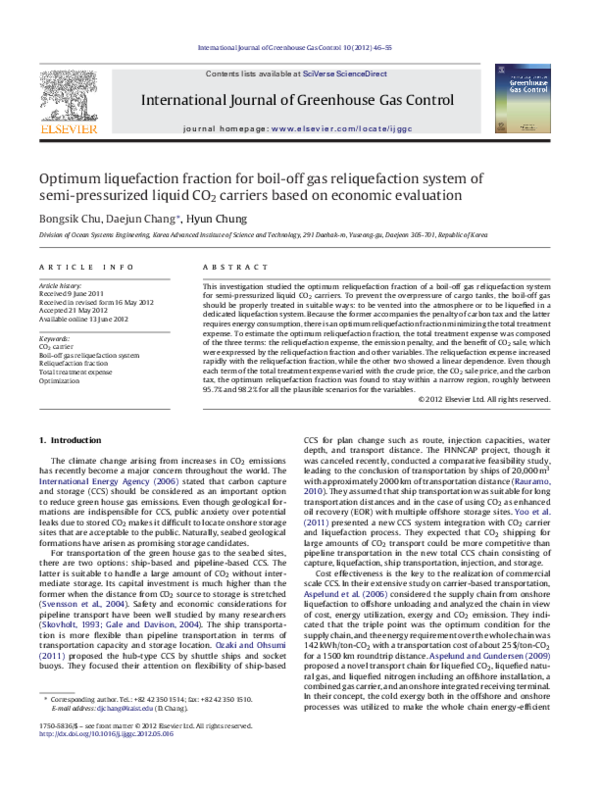 (PDF) Optimum liquefaction fraction for boil-off gas reliquefaction ...