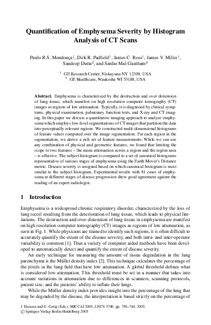 (PDF) Quantification of Emphysema Severity by Histogram Analysis of CT ...