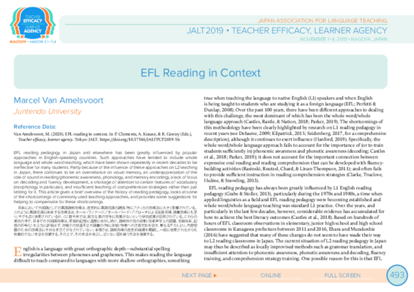 (PDF) EFL Reading in Context