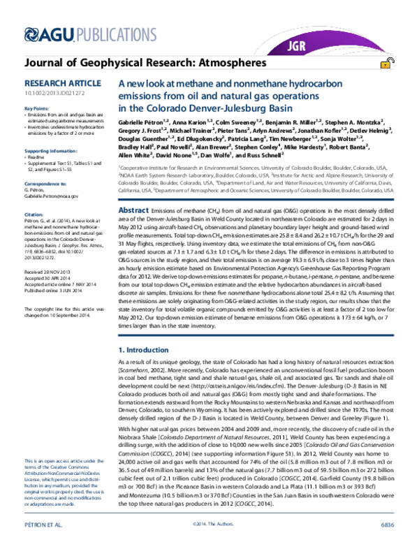 (PDF) A new look at methane and nonmethane hydrocarbon emissions from ...