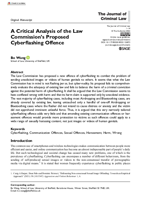 (PDF) A Critical Analysis of the Law Commission's Proposed ...