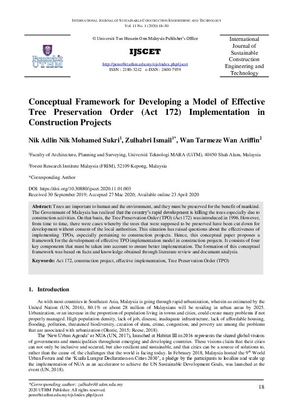 (PDF) Conceptual Framework for Developing a Model of Effective Tree ...