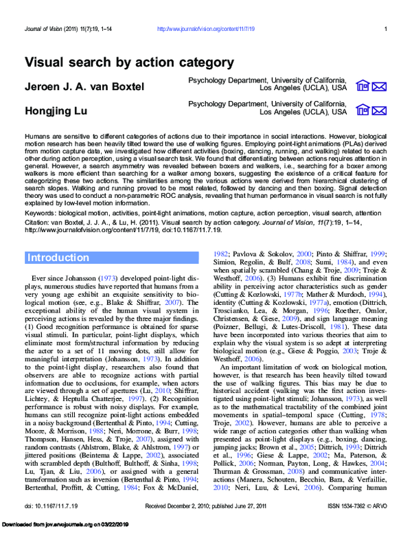 (PDF) Visual search by action category