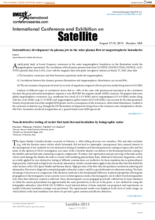 (PDF) Non-Destructive Testing of Rocket Fuel Tank Thermal Insulation by ...