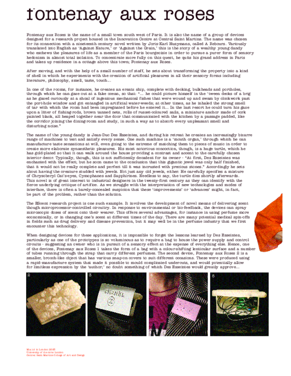 (PDF) e.Scent Device: Scent Whisper and Fontenay Aux Roses Bag