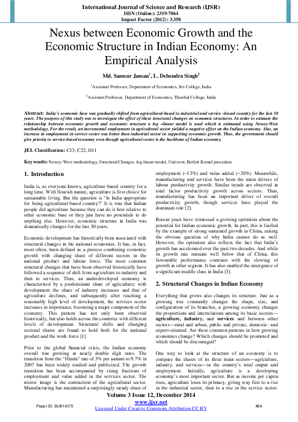 (PDF) Licensed Under Creative Commons Attribution CC BY Nexus between Economic Growth and the ...