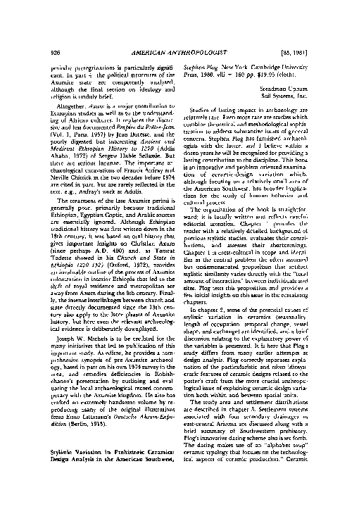 (PDF) Stylistic Variation in Prehistoric Ceramics: Design Analysis in ...