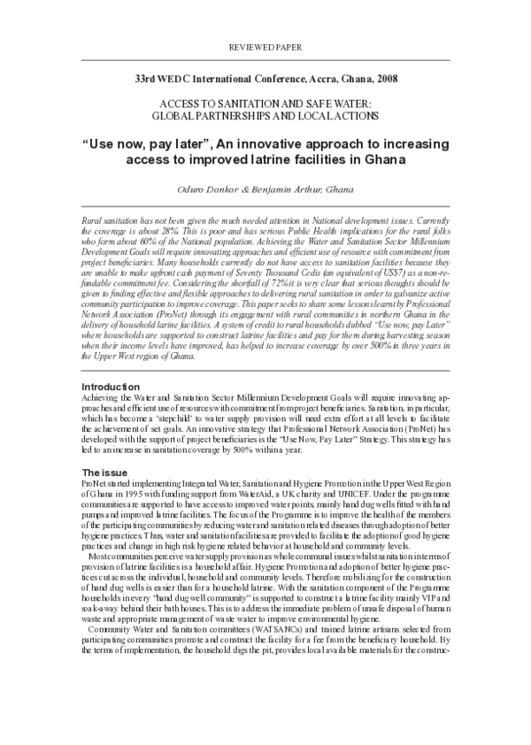 (PDF) Use now, pay later: an innovative approach to increasing access ...