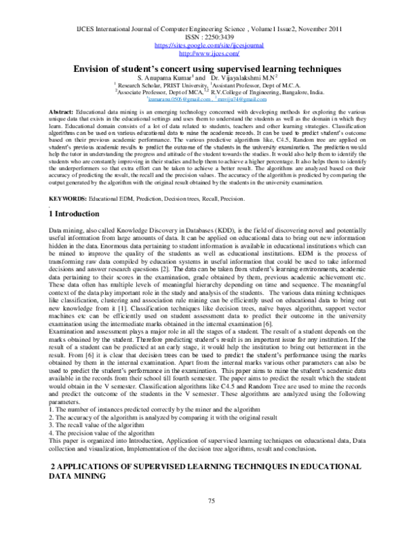 (PDF) Face Authentication Using Supervised Learning Techniques