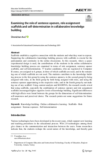 (PDF) Examining the role of sentence openers, role assignment scaffolds ...
